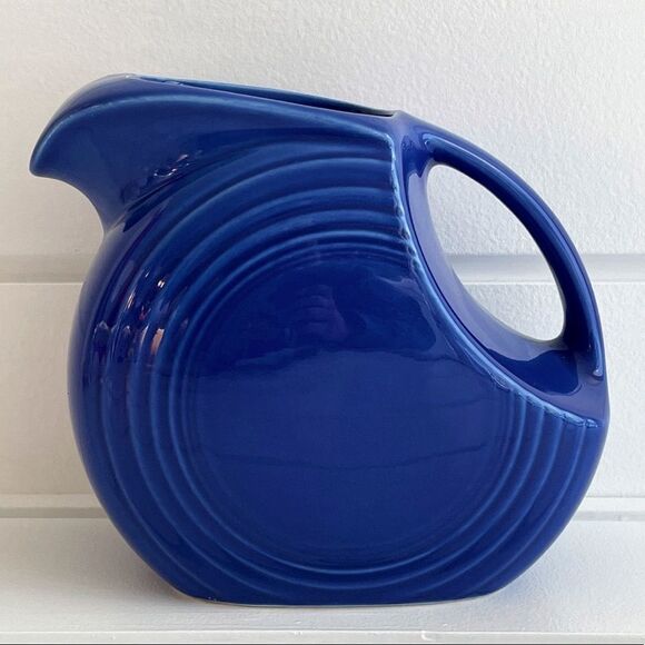 Fiesta | Kitchen | Fiesta Largeretired Sapphire Disk Pitcher With Flaw ...
